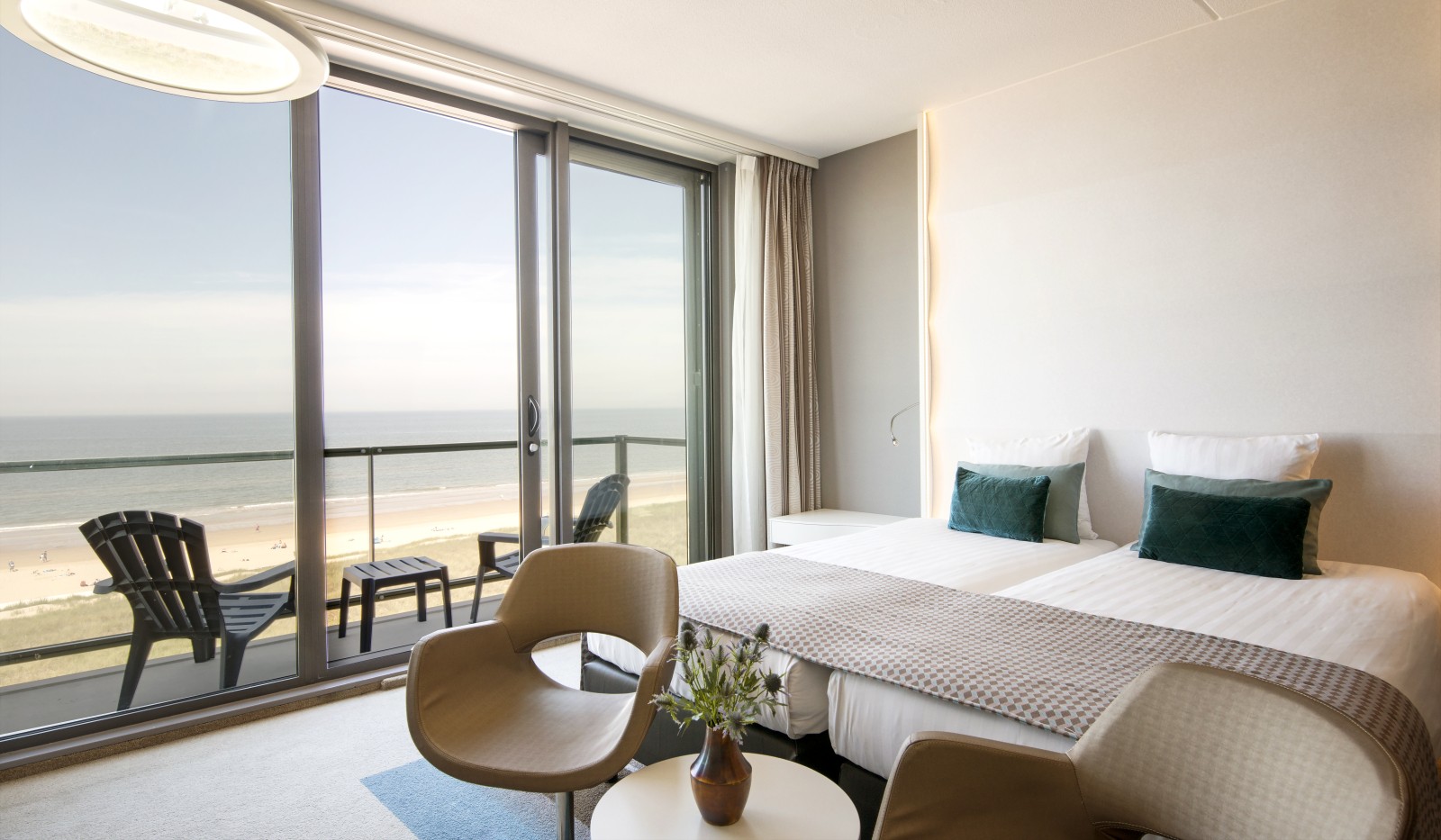 Hotelkamer zeezicht in Strandhotel Golfzang - Hotel Zuiderduin